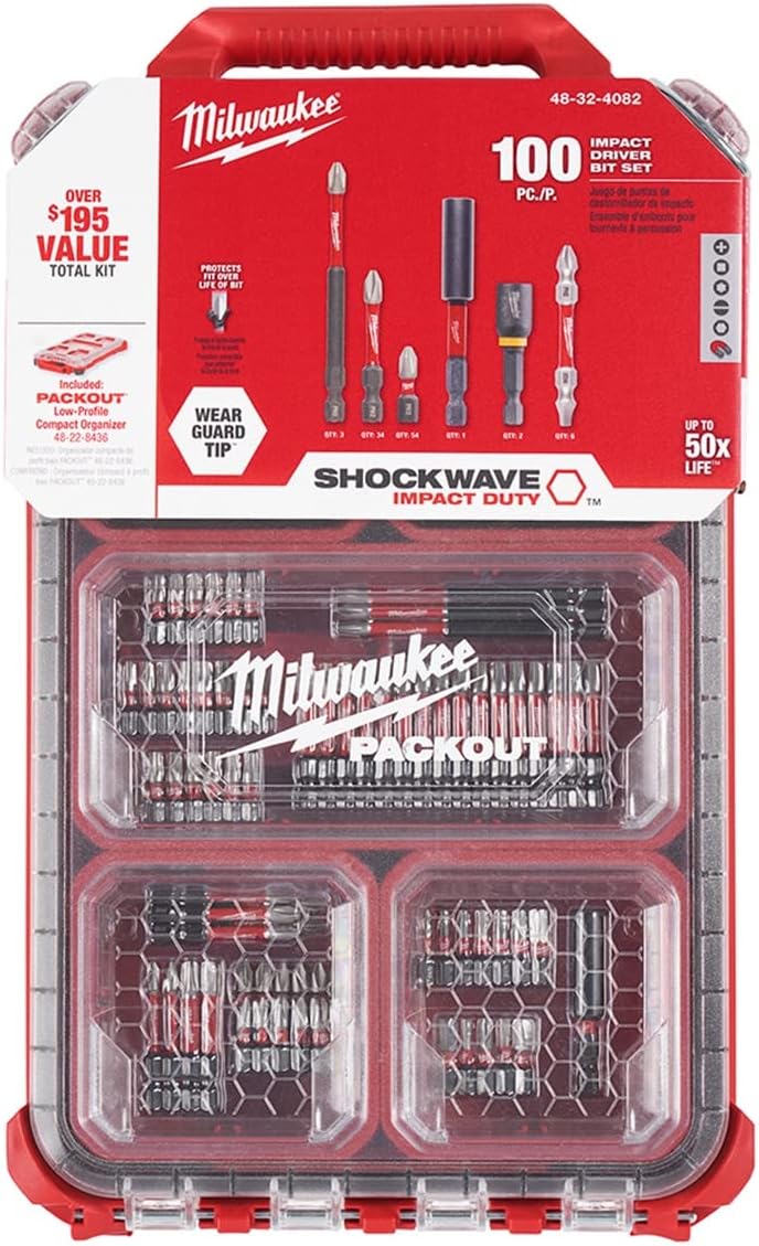 סט מילווקי 100 חלקים Milwaukee Shockwave